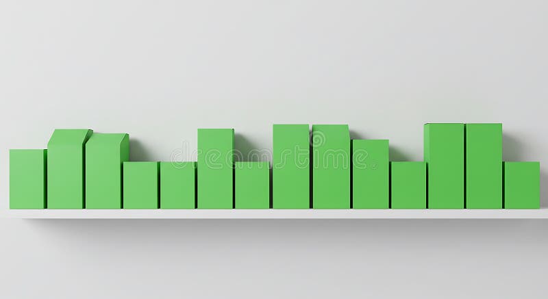 Green Boxes on Shelf stock illustration. Illustration of minimal ...