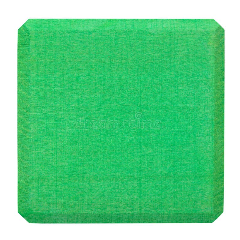 Green block on white stock photo. Image of texture, wooden - 86457448