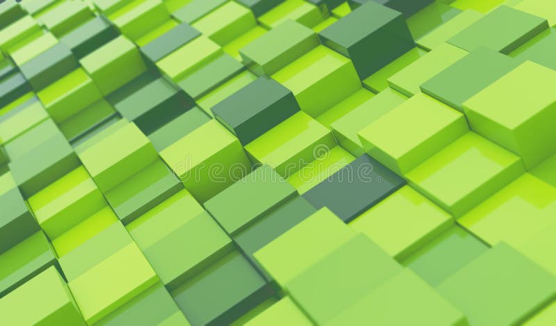 Digital Abstract Background,green Blocks Stock Illustration ...