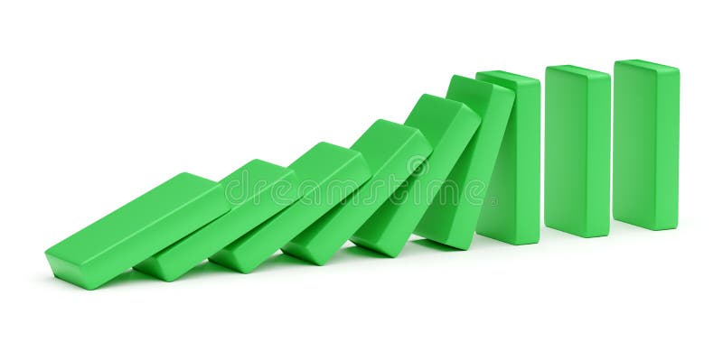 The Green Blocks are Pushing. Trends and Problems Concept Stock ...