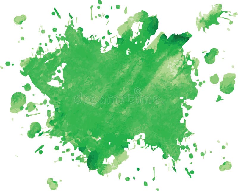 Green blot stock vector. Illustration of green, brush - 9575693