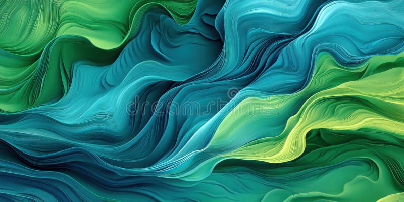 Green and Blue Abstract Flowing Pattern Stock Photo - Image of shape ...