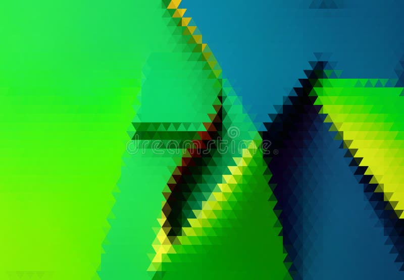 A Green and Blue Abstract Image with Triangles and Squares Stock ...