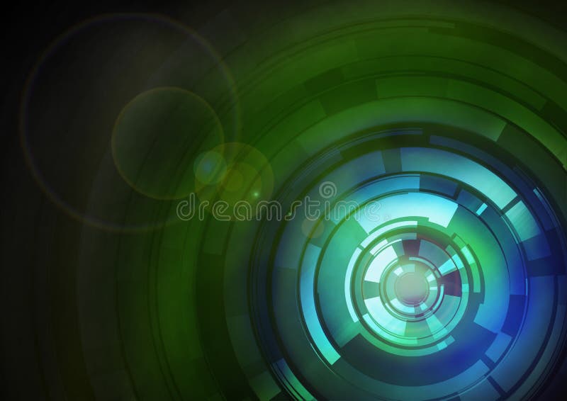 Green and Blue Abstract Target Stock Illustration - Illustration of ...