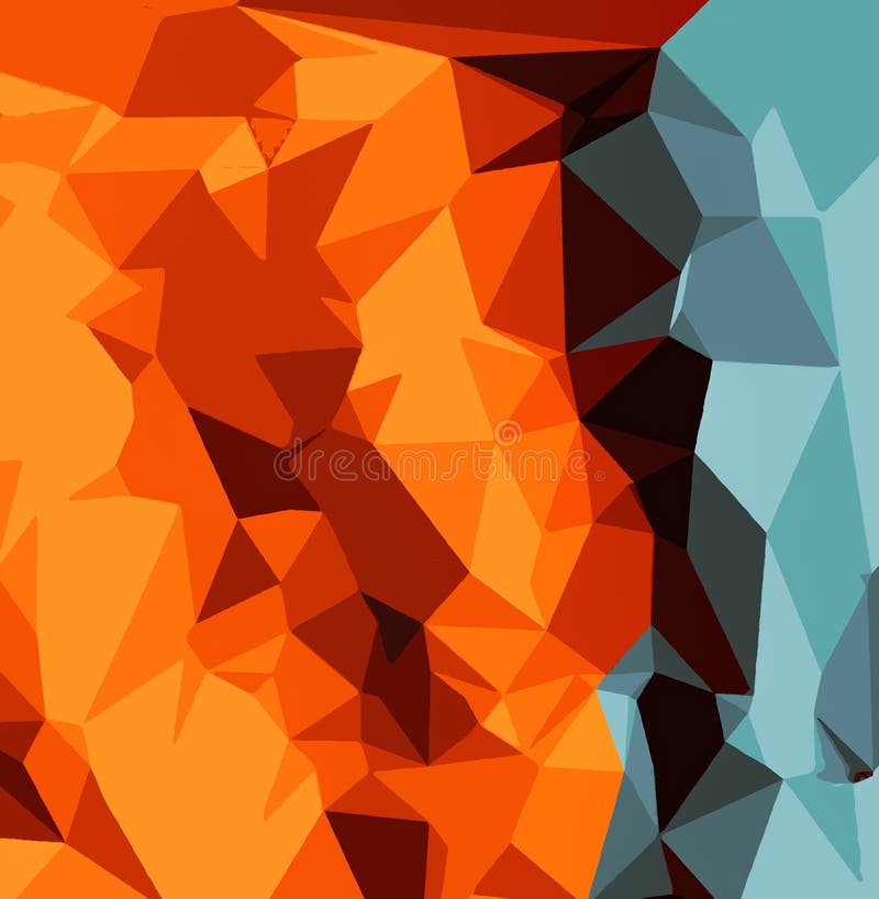 Green Blue Brown Orange and Yellow Abstract Stock Illustration ...