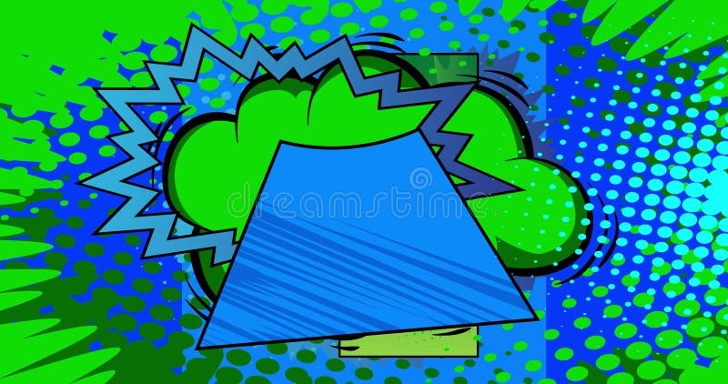 Blue Cartoon Background, Comic Book Backdrop. Retro Animation Comics ...