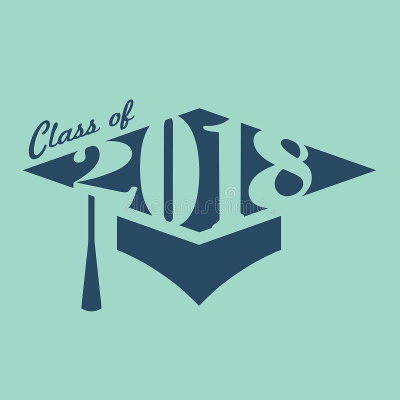 Green and Blue Class of 2018 Graduation Vector Stock Vector ...
