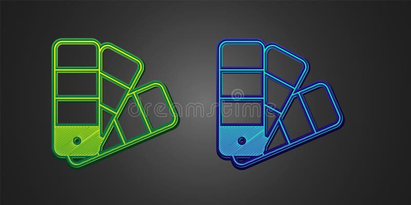 Green Color Palette Guide Icon Isolated on Transparent Background ...