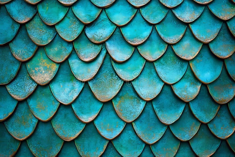 Green and Blue Fish Scale Pattern. Stock Image Stock Image - Image of ...