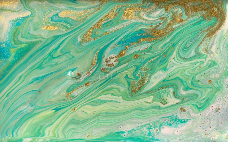 Green, Blue and Gold Ripple Agate Pattern. Ocean Style Beautiful ...
