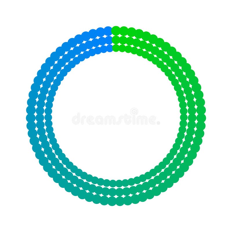 Green and Blue Halftone Dots Circle Logo Vector Illustration Stock ...