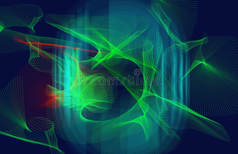 Green and Blue Line Futuristic Background Stock Illustration ...