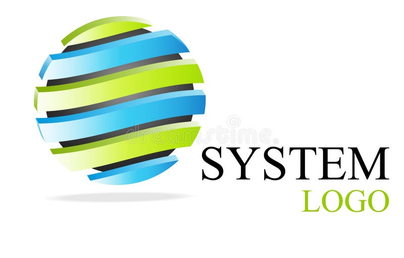 Green & blue logo stock vector. Illustration of design - 17718224