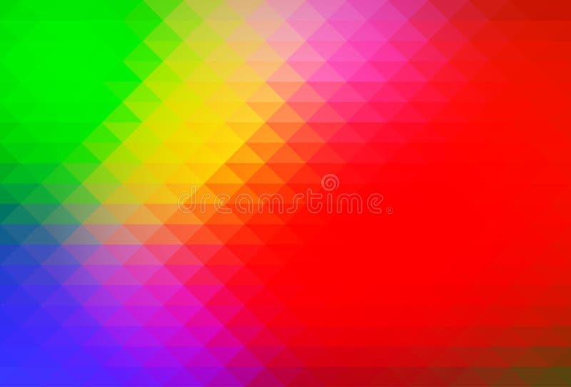 Green Blue Orange Red Rows of Triangles Background Stock Vector ...