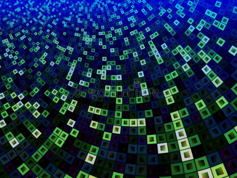 Green and Blue Pattern of Squares within Squares Stock Illustration ...