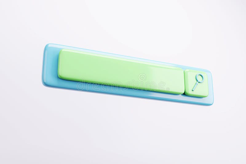 Green and Blue Search Bar with a Magnifying Glass. Clean Design Concept ...