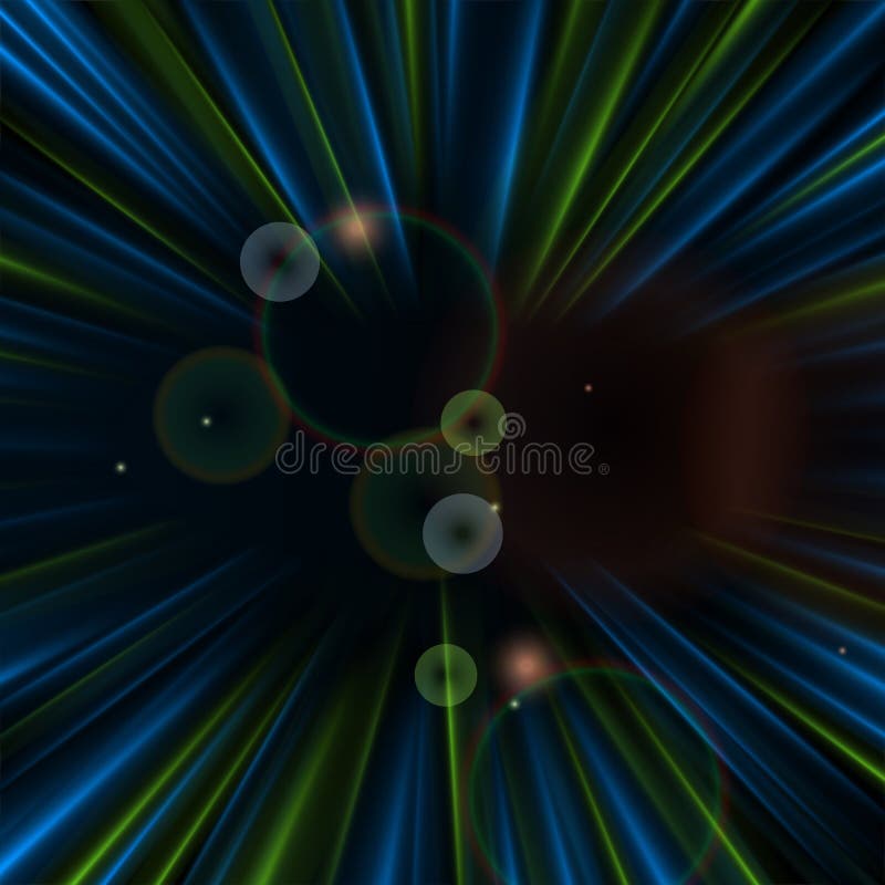 Green Blue Smooth Glowing Rays Abstract Tech Background Stock ...