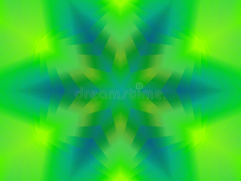 Green and Blue Star on the Green Background Stock Illustration ...