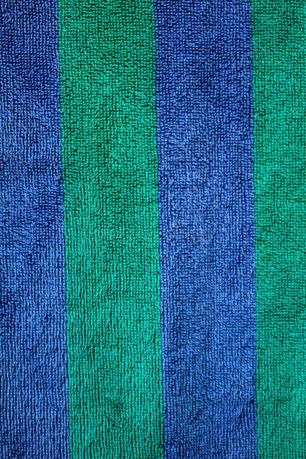 The Green and Blue Towel Cloth Background is Separated by Parallel ...