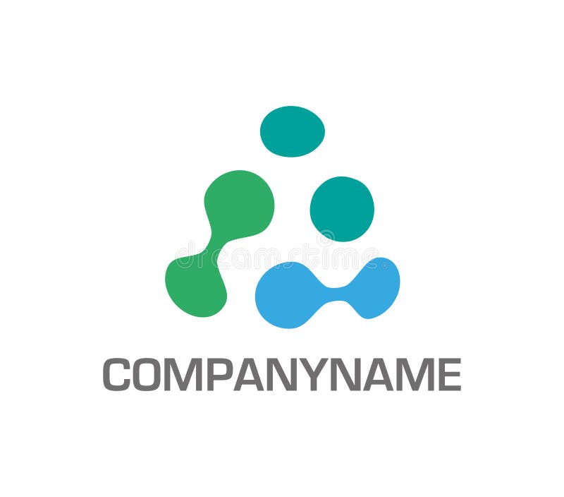 Green and Blue Triangle Made of Disconnected and Connected Dots. Ready ...