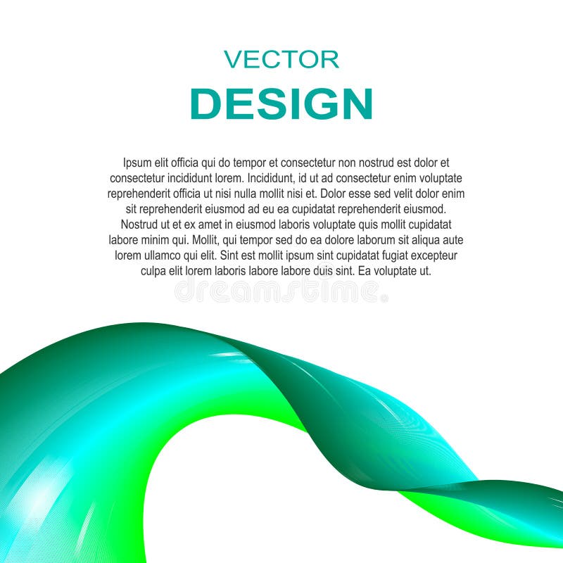 Green Blue Wave Lines Corporate Business Background Stock Vector ...