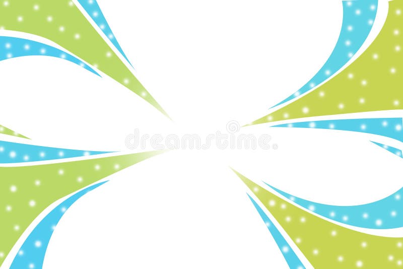 Green And Blue Waves On Corners, Abstract Background Stock Illustration ...