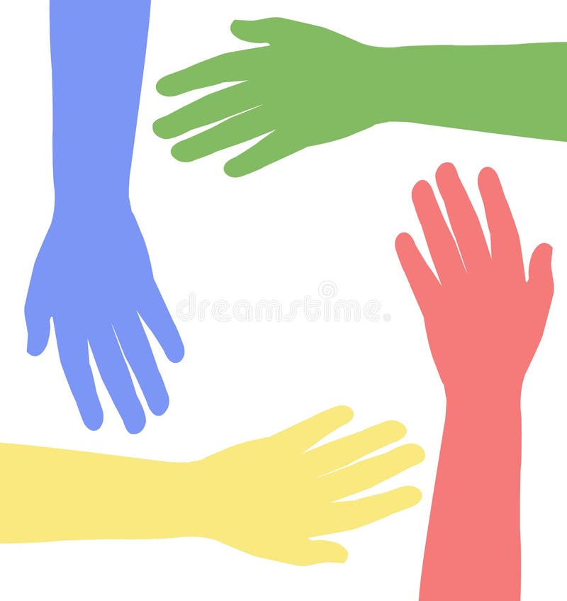 Colored Hands Stock Illustrations – 23,969 Colored Hands Stock ...