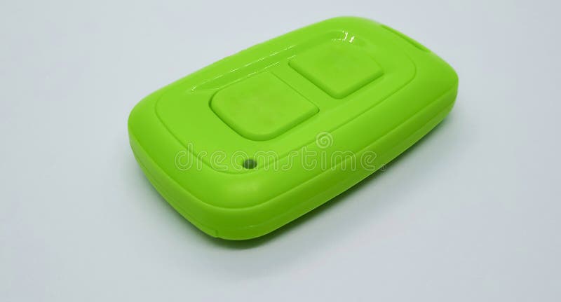 Green Bluetooth Remote Control Camera Shutter for Smartphone, Isolated ...