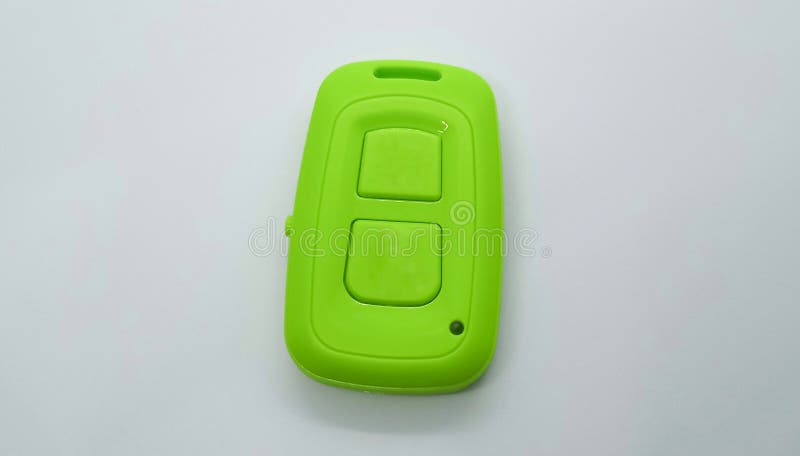 Green Bluetooth Remote Control Camera Shutter for Smartphone, Isolated ...