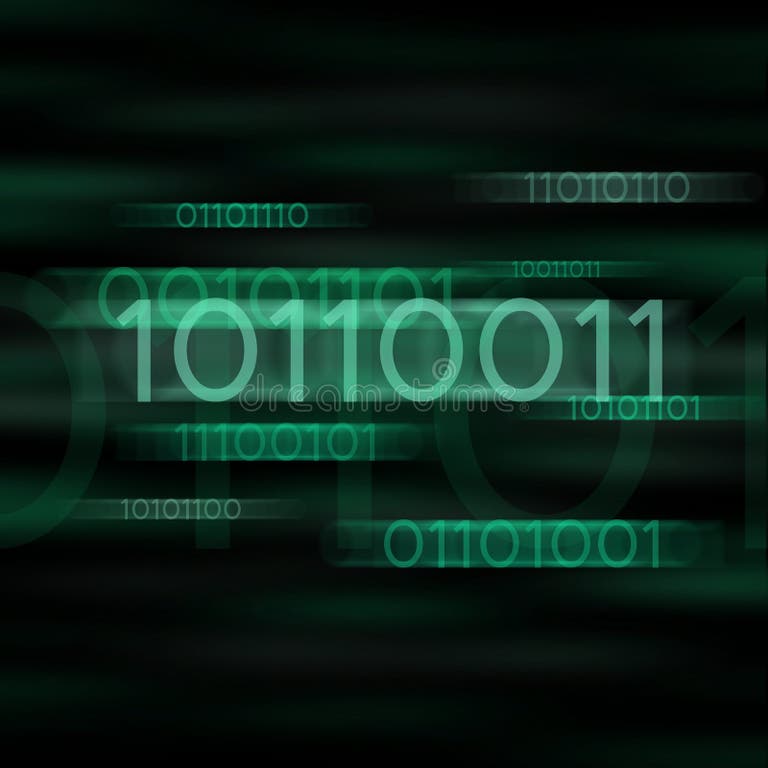 Green blurred binary code stock photo. Image of motion - 19410084