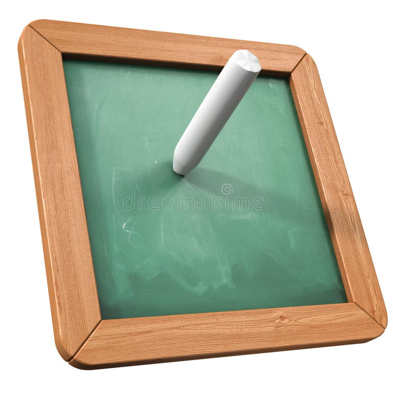 Green board and chalk stock illustration. Illustration of supply - 14528402