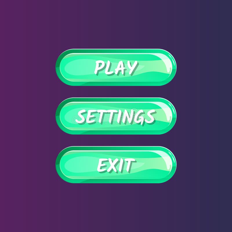 Green Board for Game Menu Interface Stock Vector - Illustration of play ...