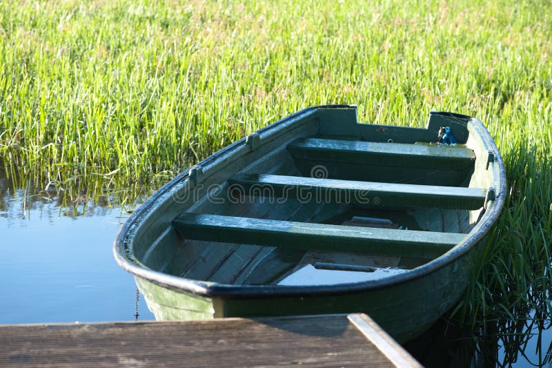 Weathered Green Row Boat stock image. Image of boat, rust - 74070681
