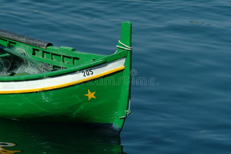 Green boat stock image. Image of ropes, serenity, calm - 321815