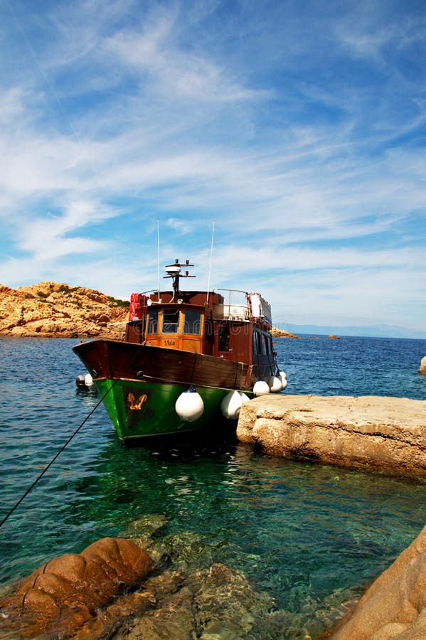 Green Boat ship stock image. Image of passengers, gallura - 16791031