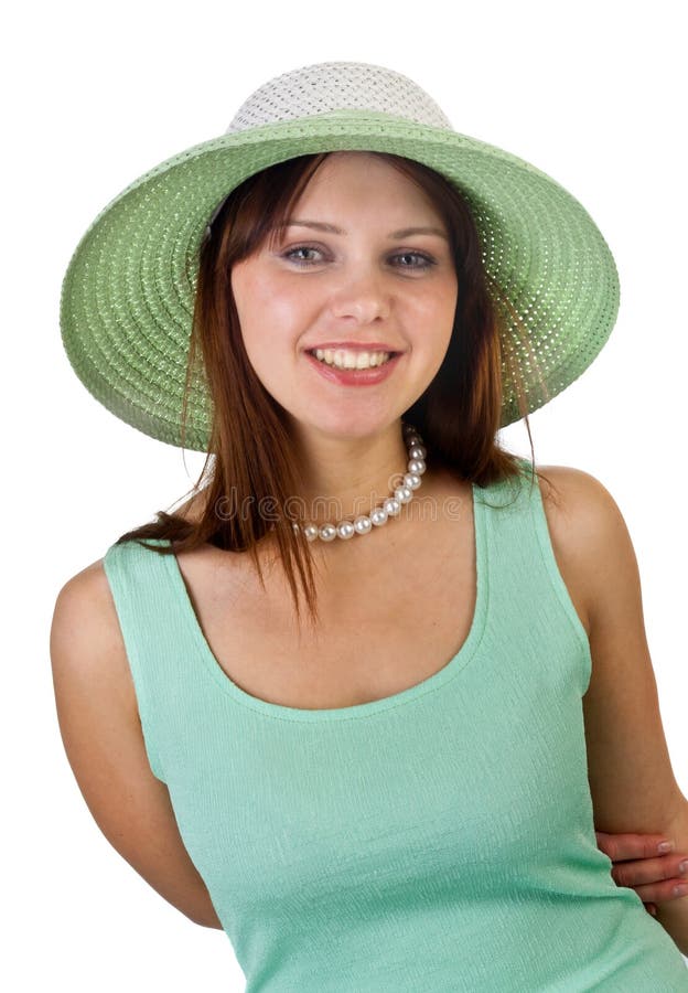 Green bonnet stock image. Image of fresh, laughing, headwear - 23064579