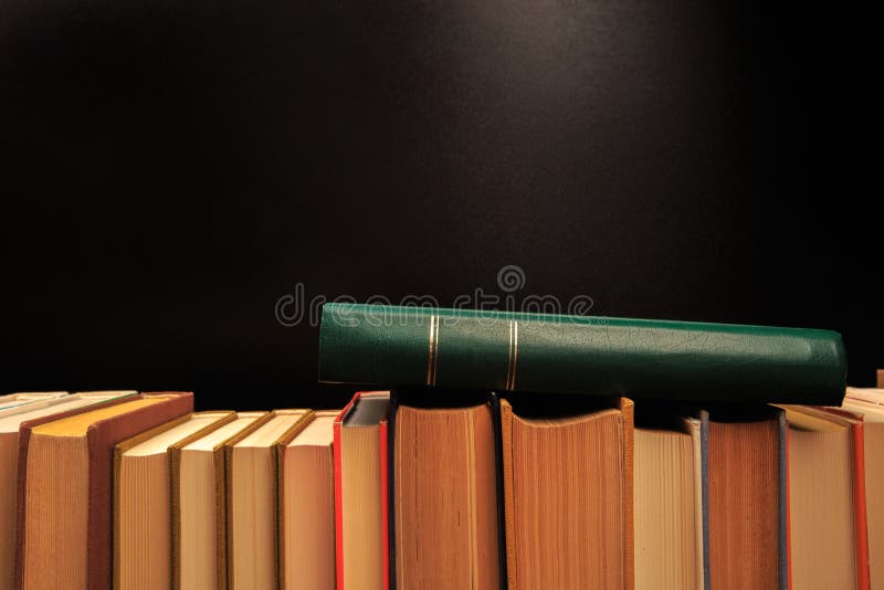 Green Book On The Blackboard Background Stock Image - Image of ...