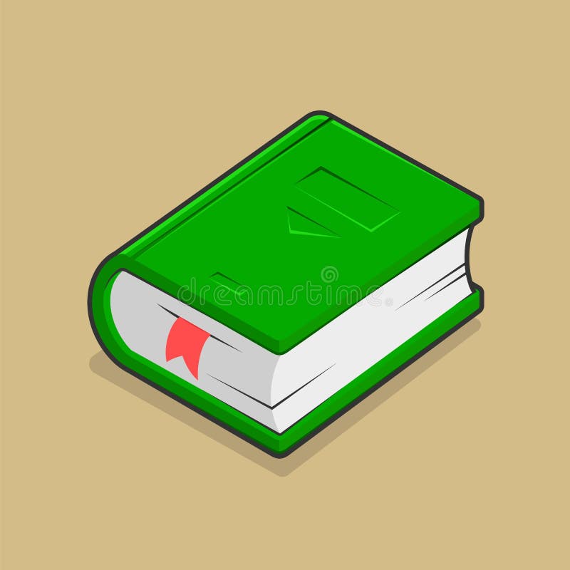 Green book with bookmark stock vector. Illustration of learn - 260010453