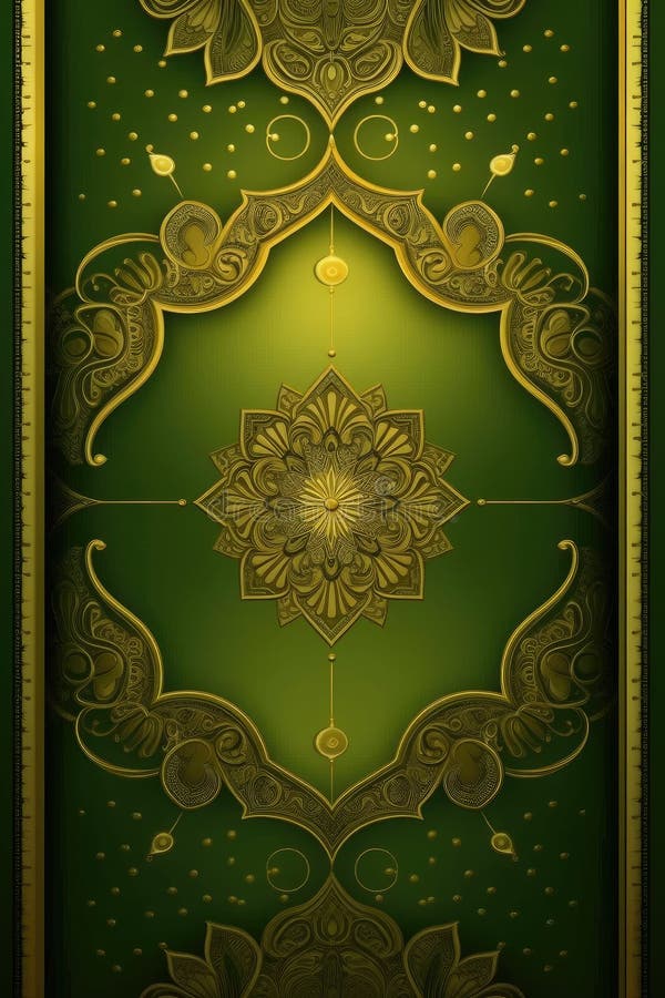 A Green Book Cover with a Copy Space, Generative AI Stock Illustration ...