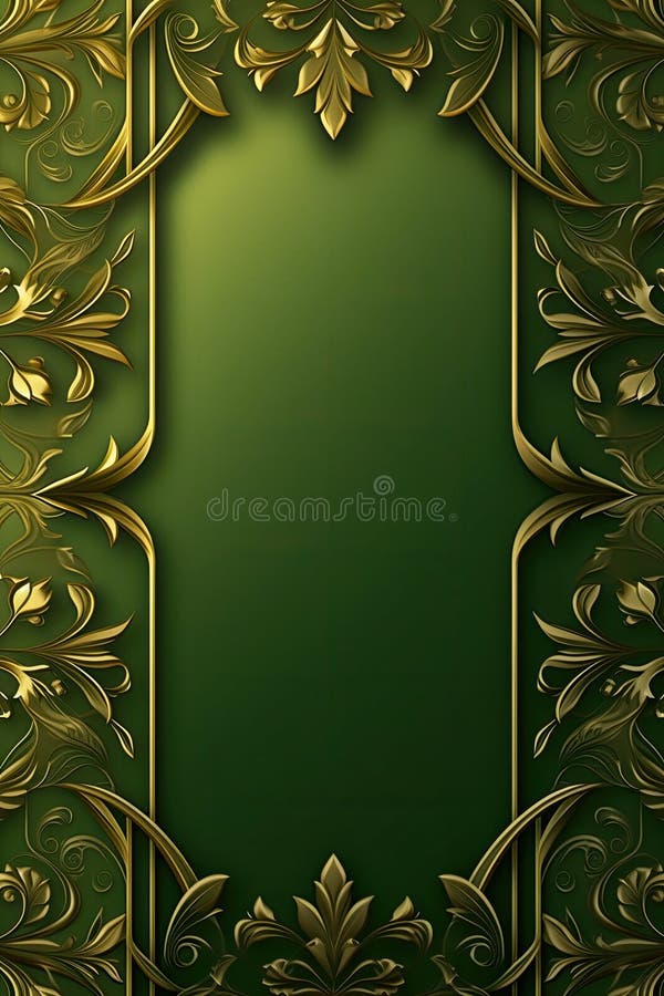 A Green Book Cover with a Copy Space, Generative AI Stock Illustration ...