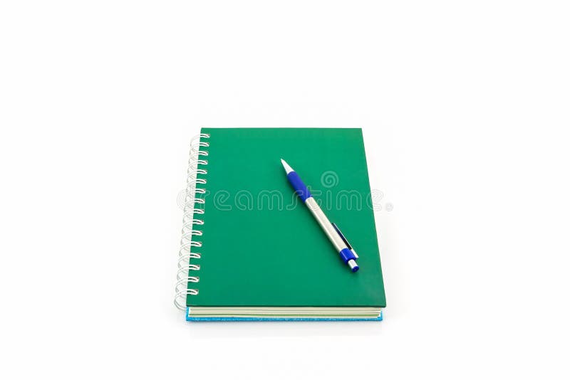 Green diary book. stock image. Image of print, studying - 57856181