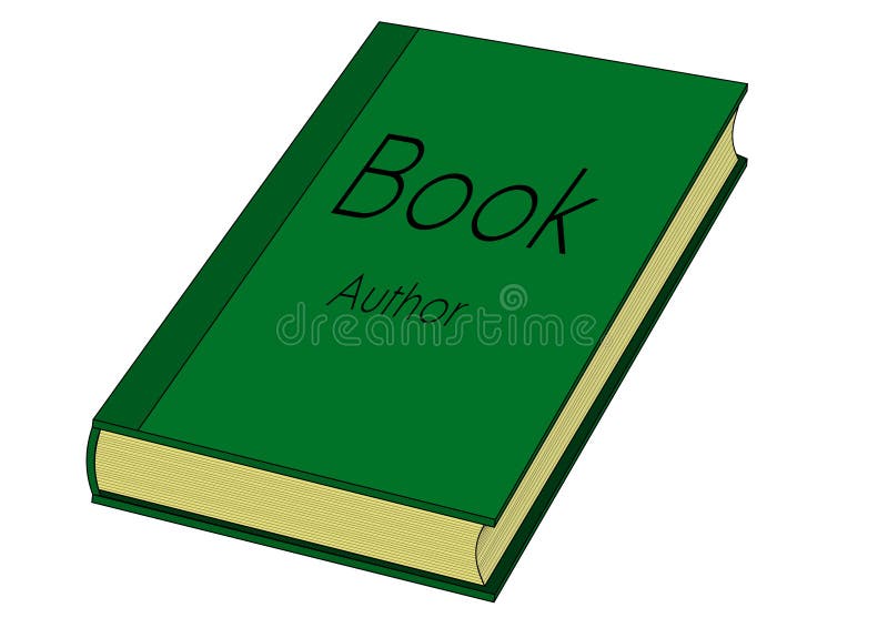 Green Book with Yellow Paper Stock Vector - Illustration of green, card ...