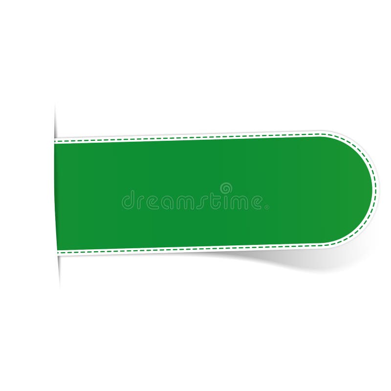 Green Bookmark Banner Isolated on White Background Stock Vector ...