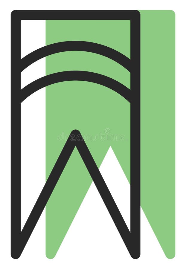 Green Bookmark Banner for Any Text on Transparent Background Stock ...