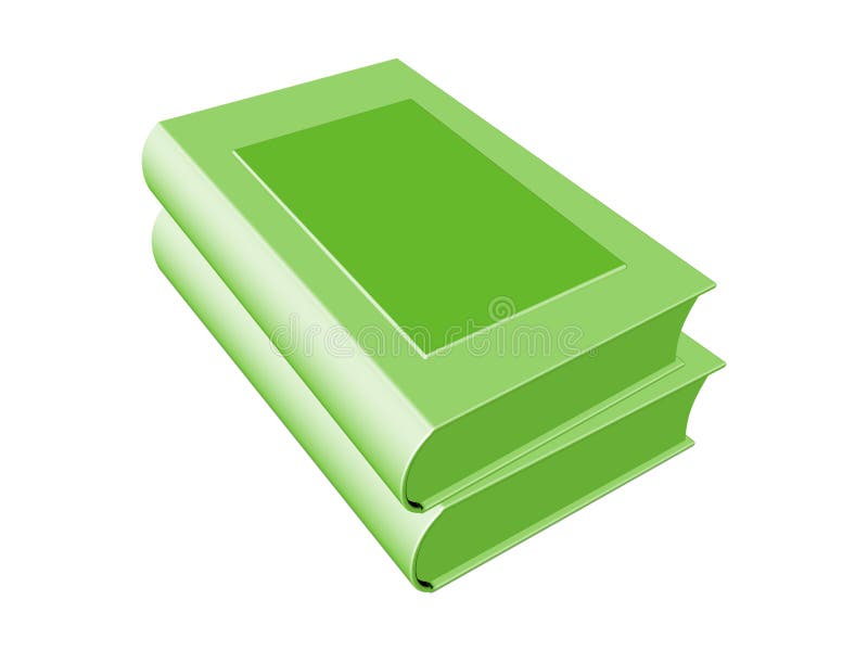 Green books stock illustration. Illustration of stack - 10484929