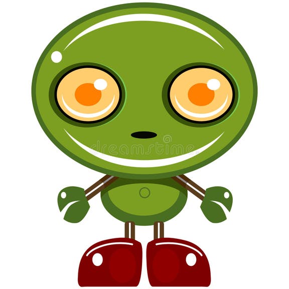 Green bot stock vector. Illustration of robot, funny - 10063018