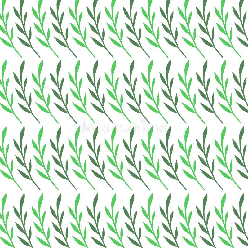 Green Botanical Simple Floral Pattern Texture Wallart Stock Vector ...