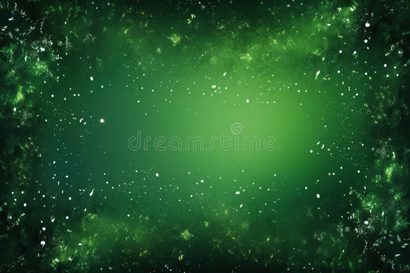 Green Botany Sparkle Splatter Border. Generative AI Stock Illustration ...