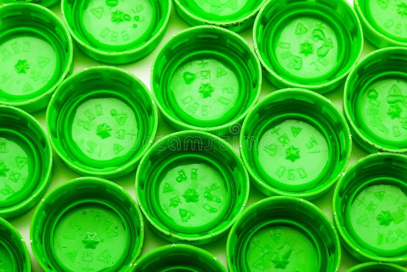 Green bottle caps stock photo. Image of blank, beverage - 141136584
