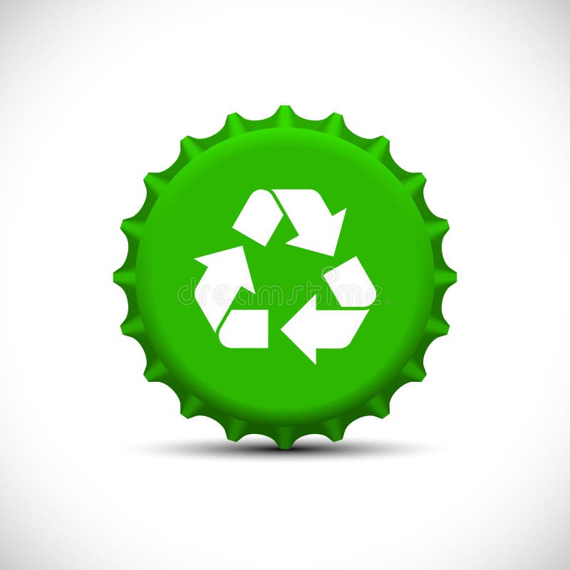 Green bottle top stock vector. Illustration of awareness - 27335432